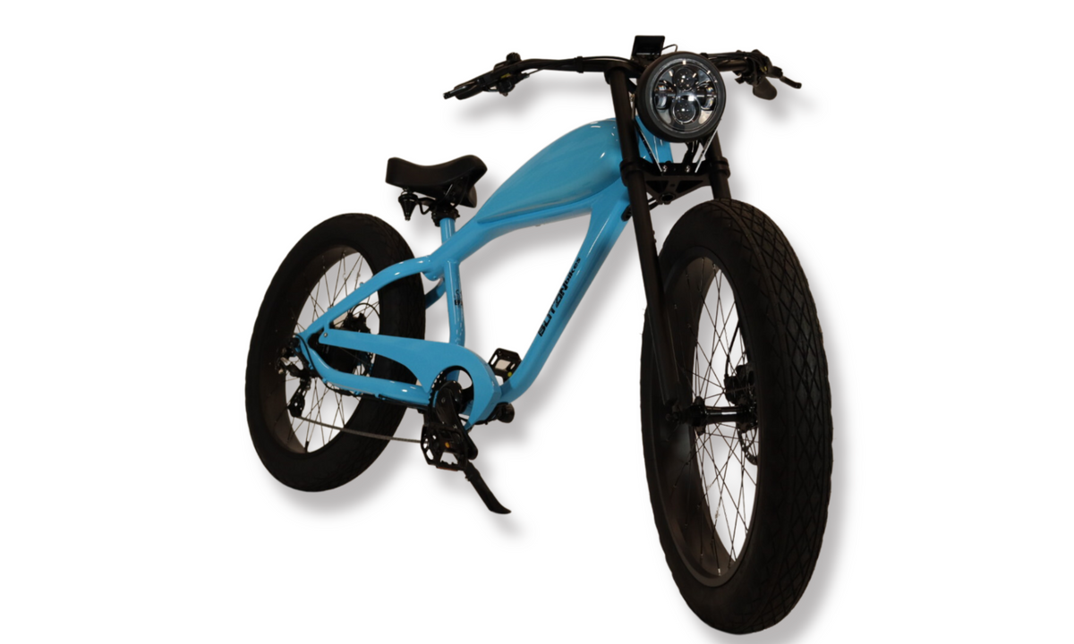 Boulevarde Gloss Coral Blue E-Bike – Blitzinbikes