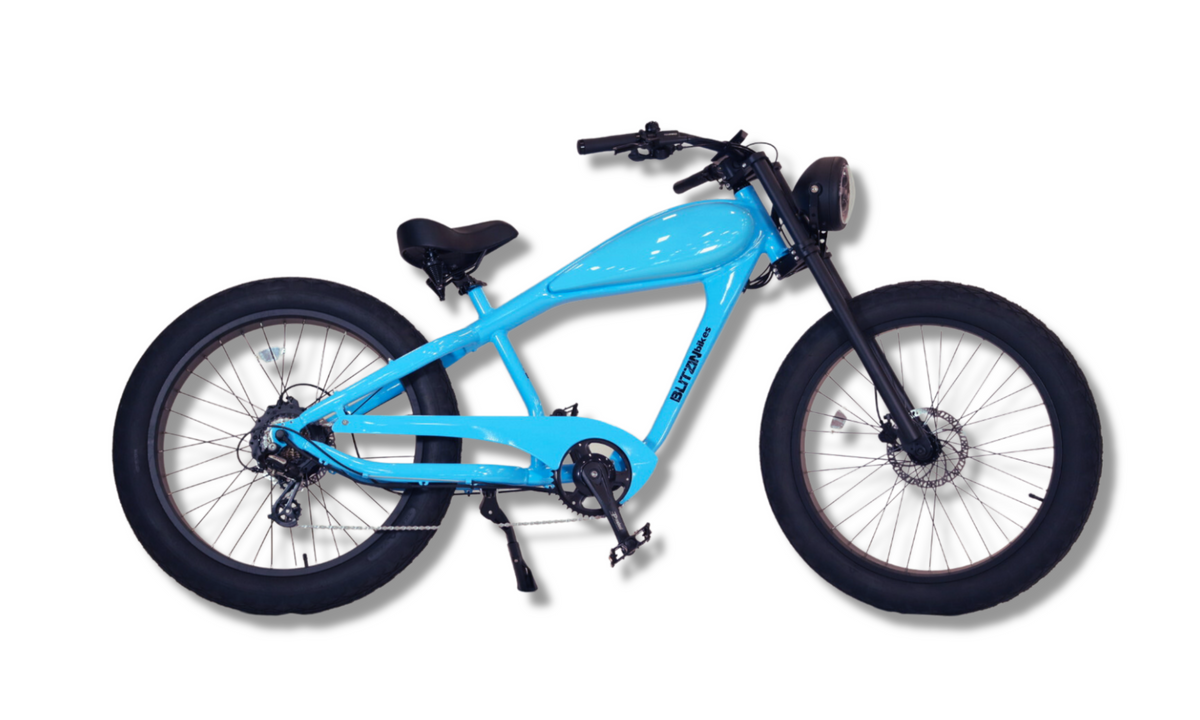 Boulevarde Gloss Coral Blue E-Bike – Blitzinbikes